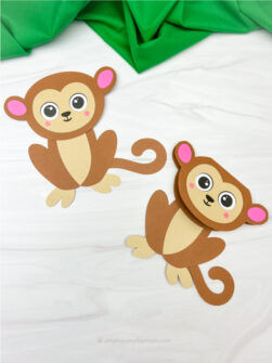 Cute Monkey Craft For Kids [Free Template]