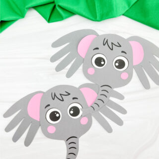 Stegosaurus Dinosaur Handprint Craft For Kids [Free Template]