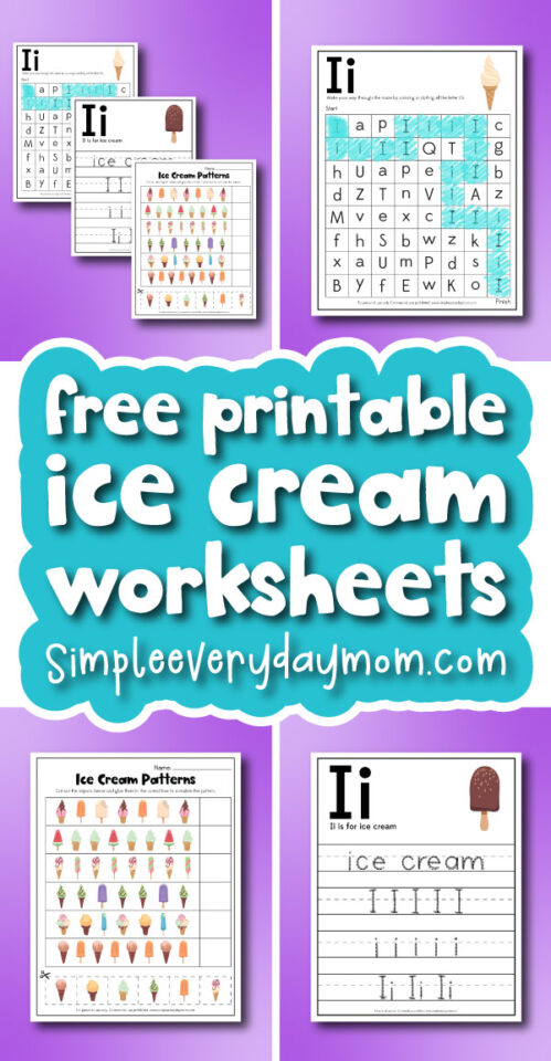 Ice Cream Worksheets For Kids [Freebie]