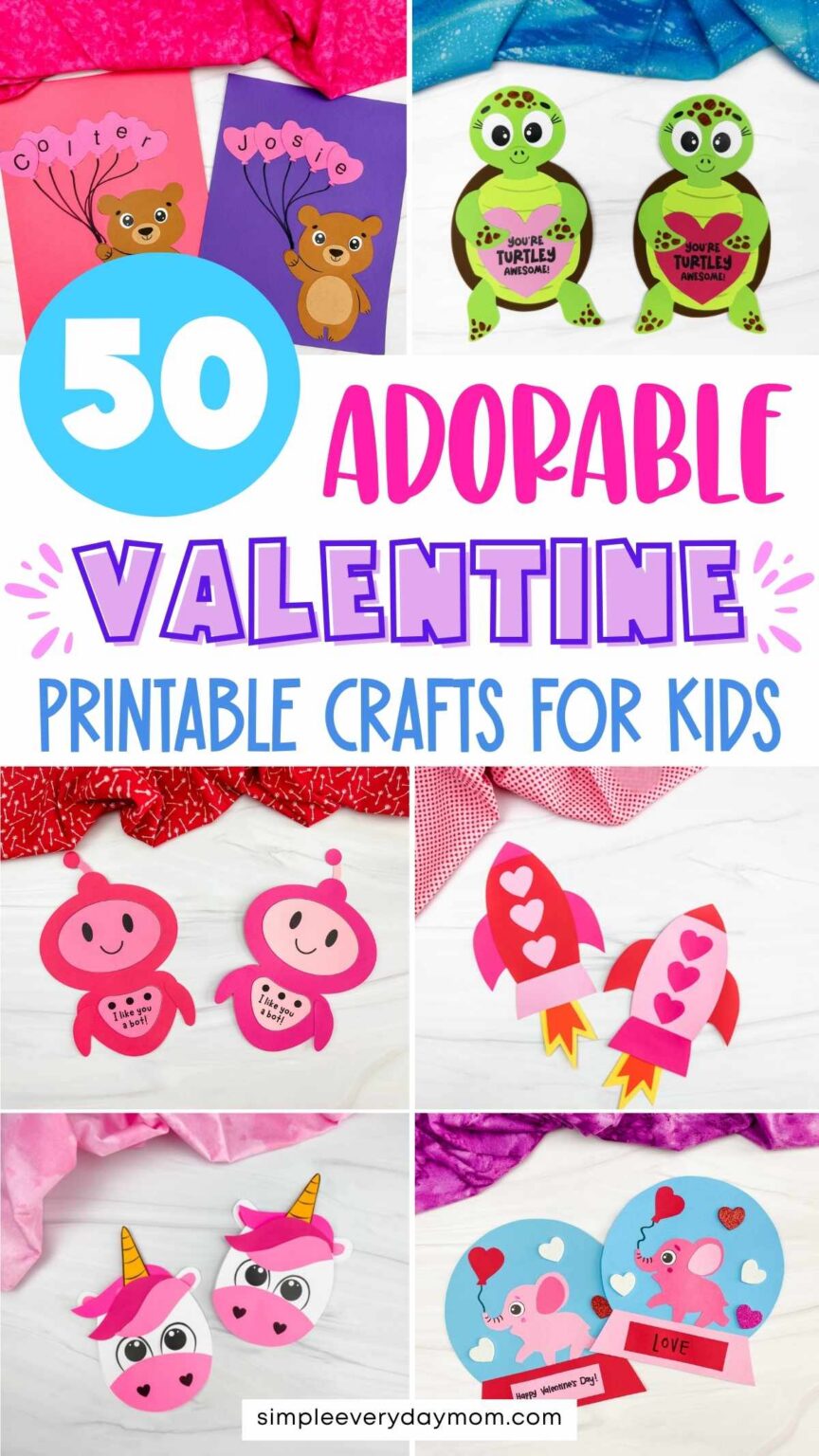 50 Cute Valentine Crafts For Kids [Free Templates]