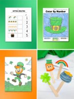 Easy Handprint Leprechaun Craft [Free Printable Template]