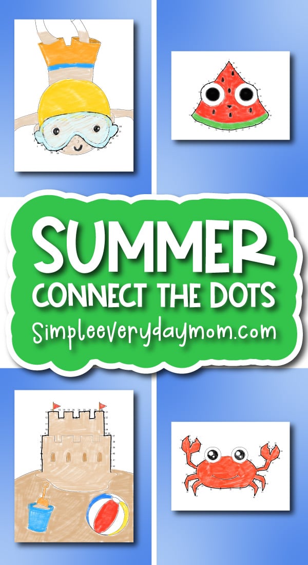 4 Free Summer Connect The Dots Worksheets For Kiddos