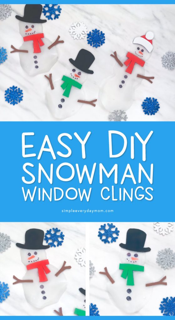 Make This Easy Window Cling Snowman Craft For Kids