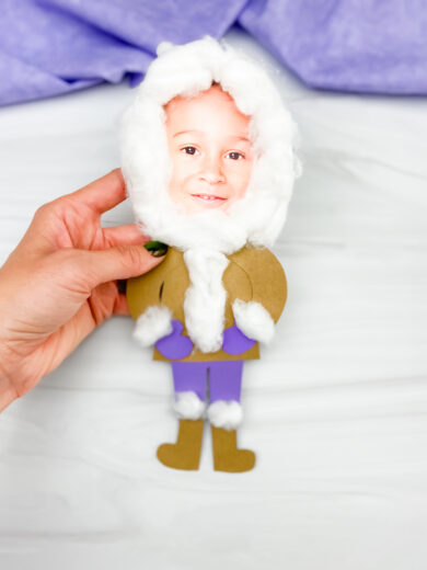 Cute Photo Eskimo Craft For Kids [Free Template]