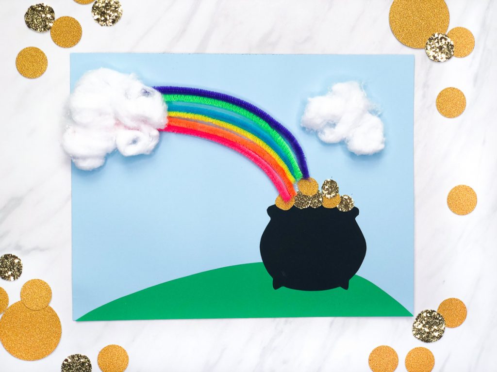 Pot Of Gold & Rainbow Craft For Kids [Free Template]