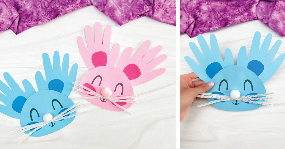 Handprint Bunny Craft For Kids [Free Template]