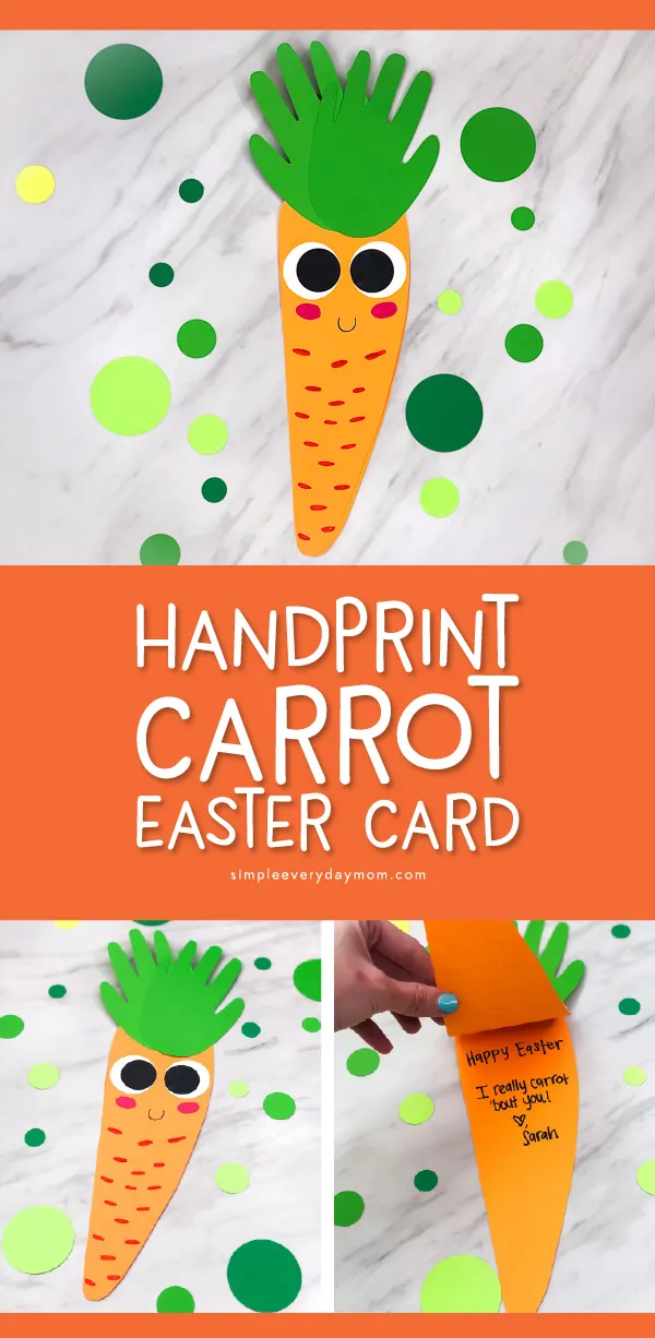 Easter Carrot Card Craft For Kids [Free Template]