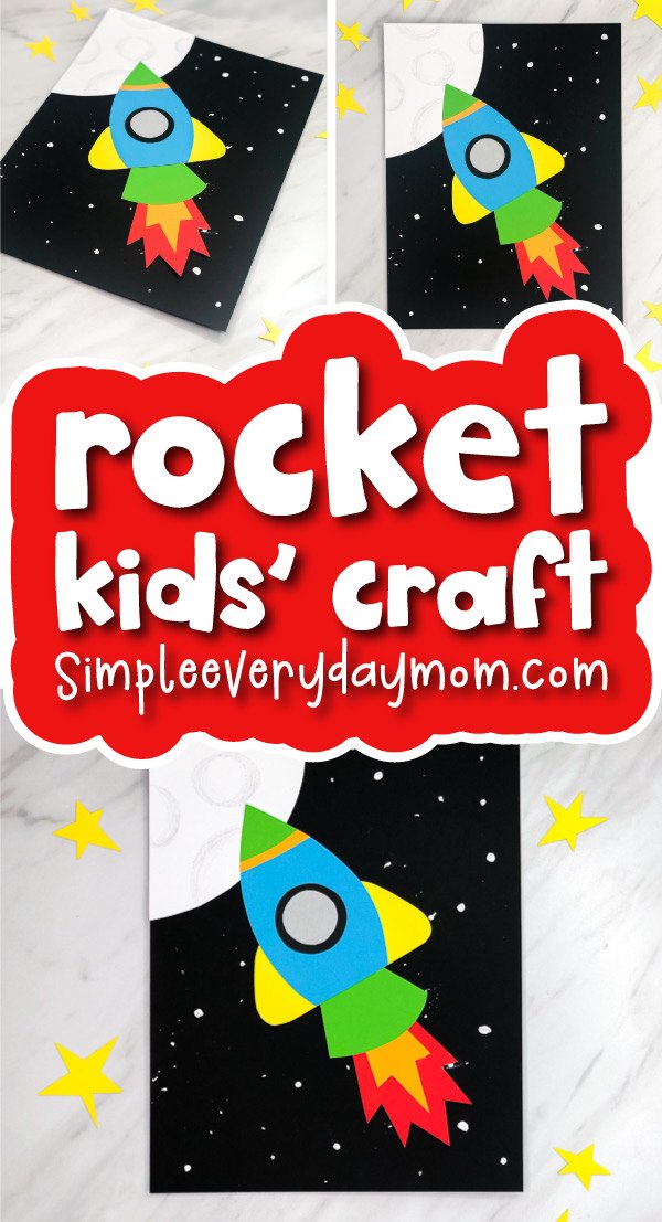 Simple & Fun Rocket Craft For Kids [Free Template]