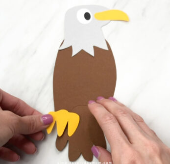 Handprint Bald Eagle Craft For Kids [Free Template]