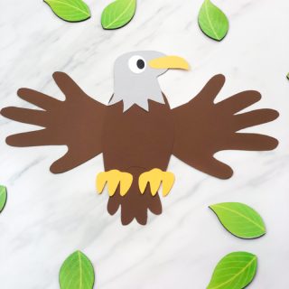 Handprint Bald Eagle Craft For Kids [Free Template]