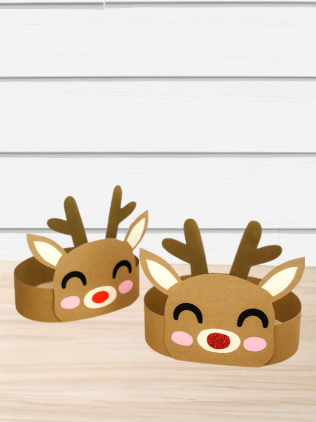 The Cutest Reindeer Headband Craft For Christmas [Free Template] Story ...