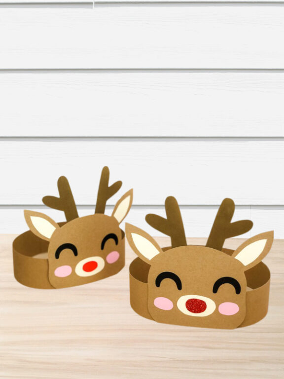 The Cutest Reindeer Headband Craft For Christmas [Free Template]