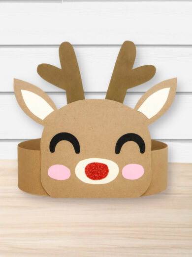 The Cutest Reindeer Headband Craft For Christmas [Free Template]