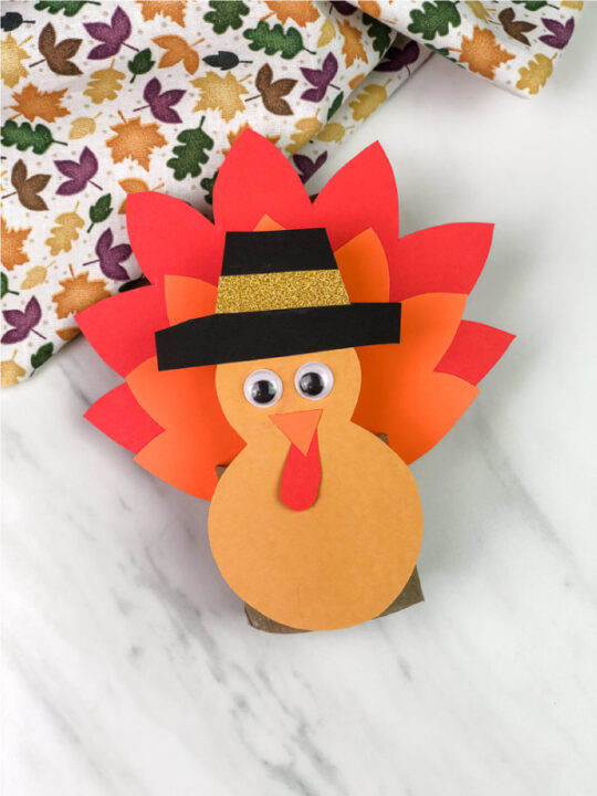 Toilet Paper Roll Turkey Craft For Kids [Free Template]