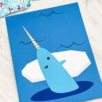 Cute Narwhal Craft For Kids [Free Template]