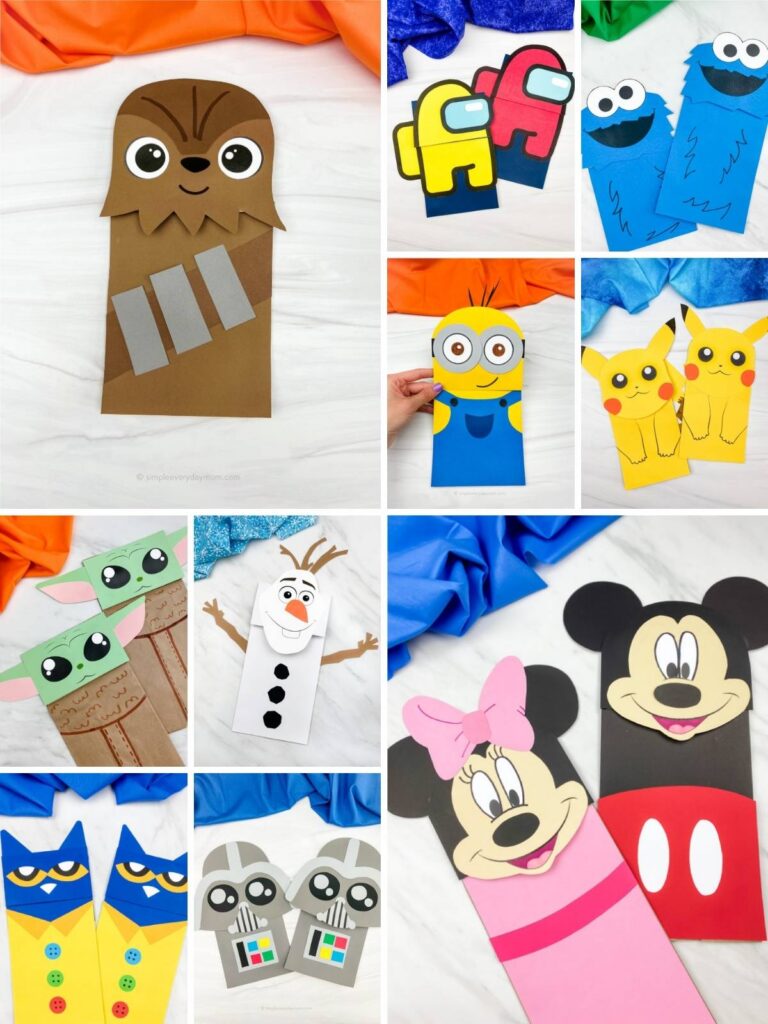 Paper Bag Puppets: 100 Easy Ideas With Free Printable Templates