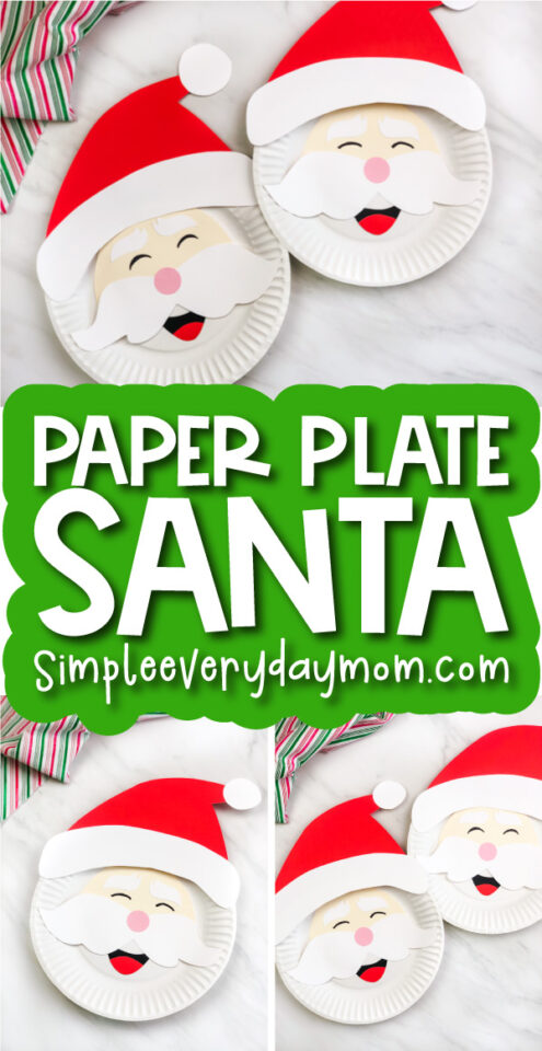 Paper Plate Santa Craft For Kids [FREE Template]