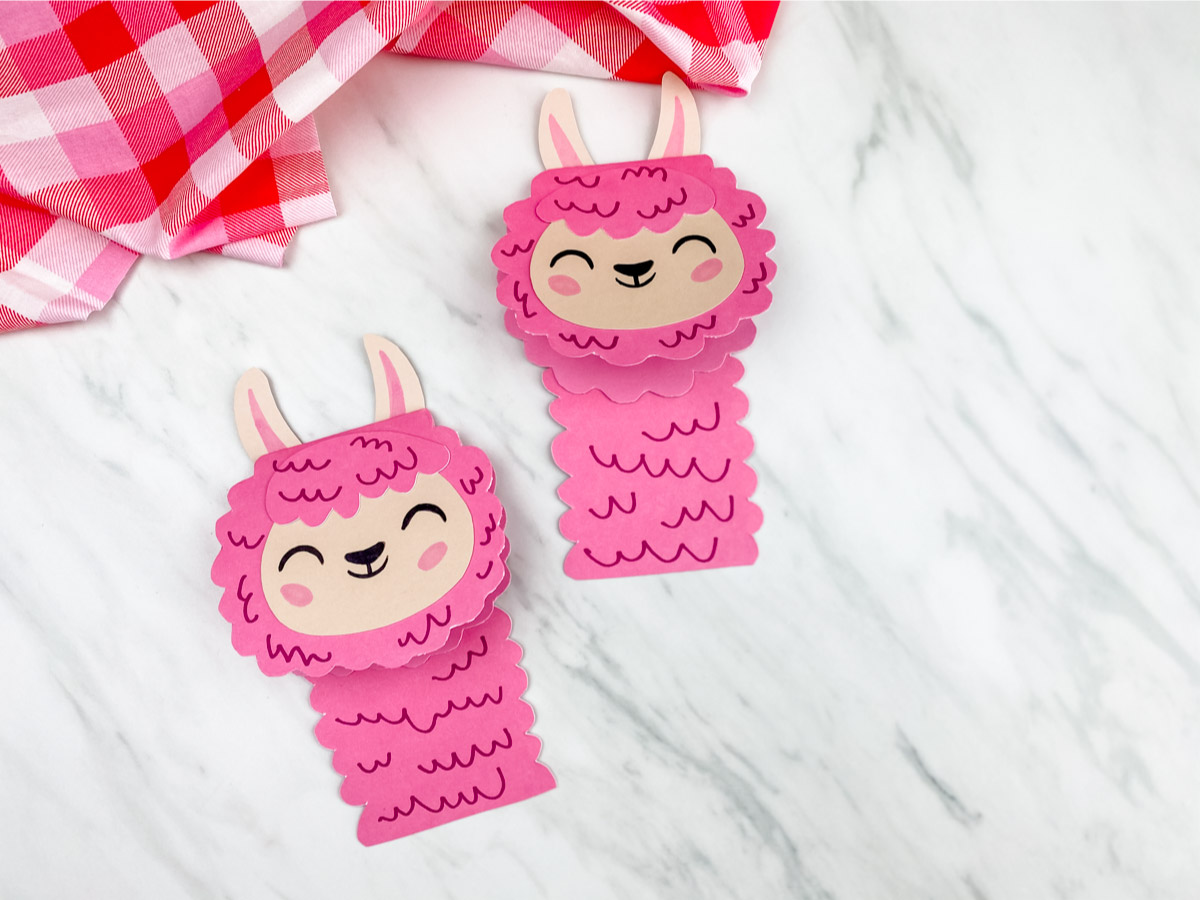 Llama Valentine Card Craft [Free Template]