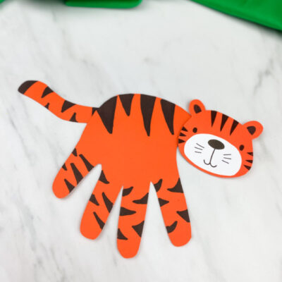 Handprint Tiger Craft For Kids