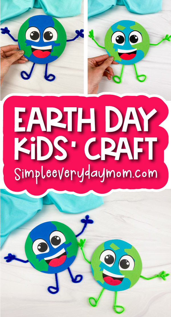 Cute Earth Paper Craft For Kids [Free Template]