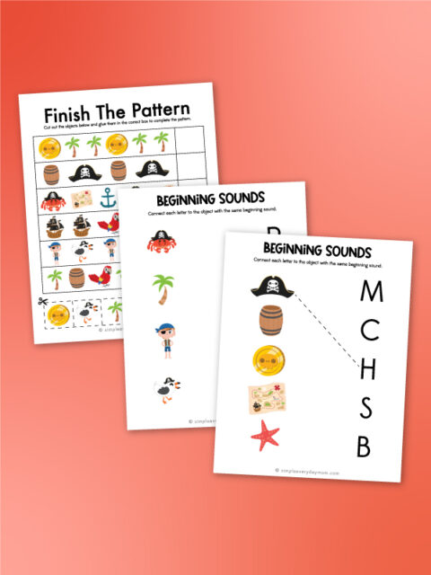 Pirate Worksheets For Kids