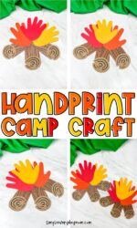 Handprint Campfire Craft For Kids [Free Template]