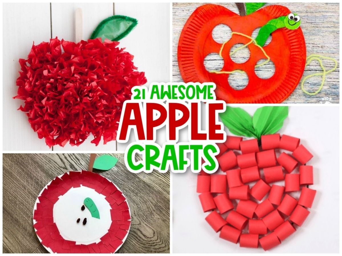 21 Easy Apple Crafts For Kids