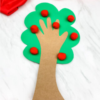 Handprint Apple Tree Craft For Kids
