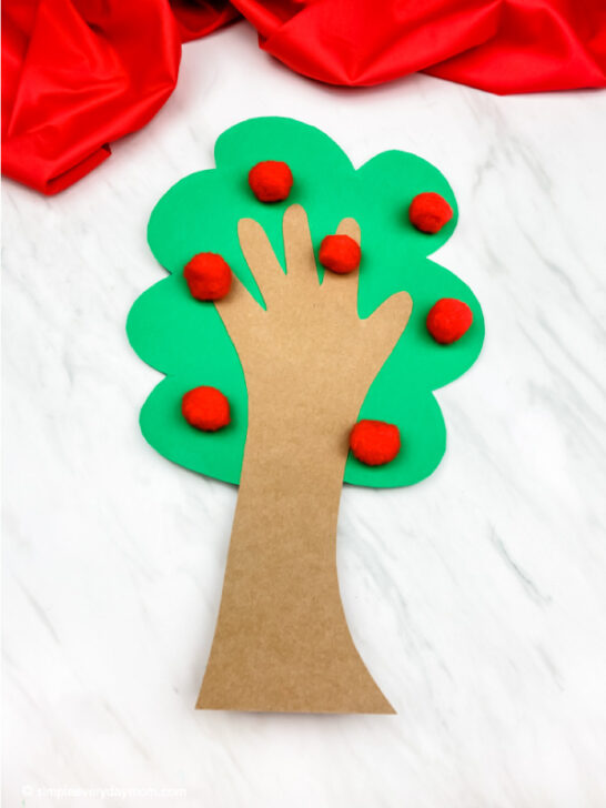 Handprint Apple Tree Craft For Kids