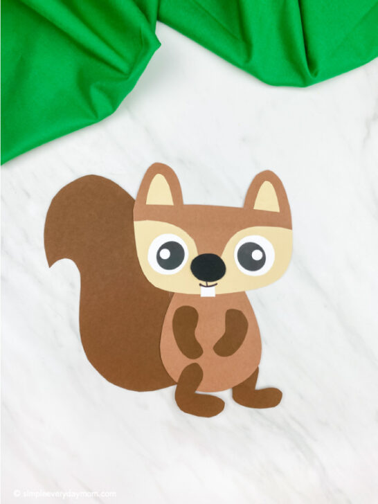 Easy Squirrel Craft For Kids [Free Template]