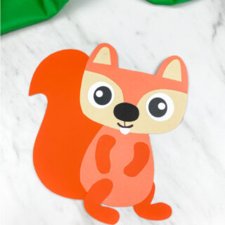 Easy Squirrel Craft For Kids [Free Template]