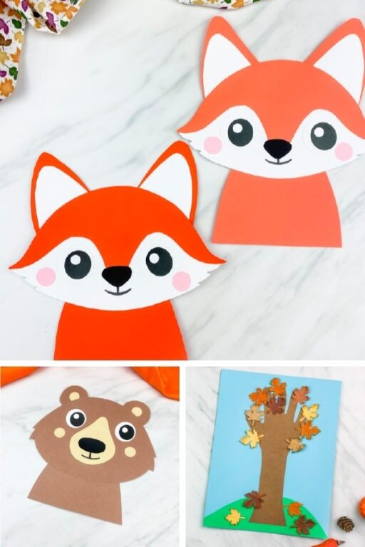 90+ Easy Fall Crafts For Kids [Free Templates]