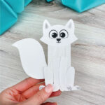 Popsicle Stick Arctic Fox Craft [Free Template]