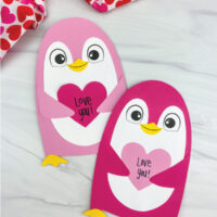 Penguin Valentine Craft For Kids [Free Template]