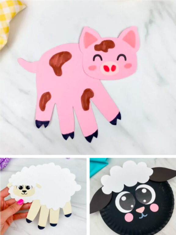 40 Fun Farm Animal Crafts For Kids [With Free Templates]
