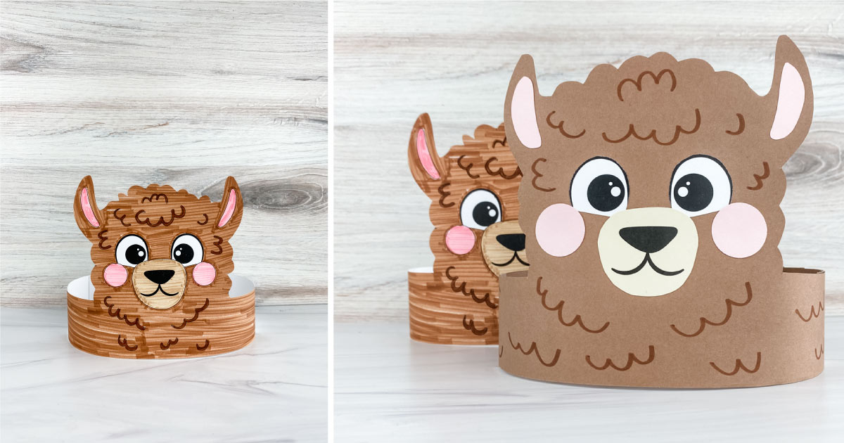 Llama Headband Craft For Kids [Free Template]