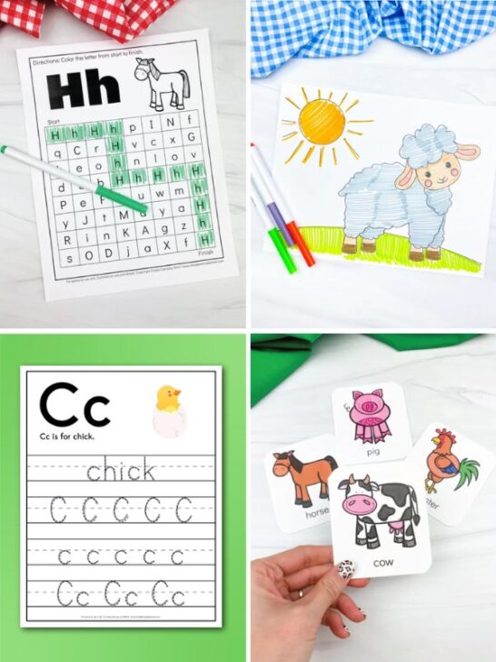 7 Fun Farm Color By Number Worksheets