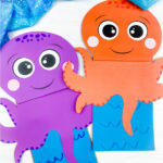 Octopus Paper Bag Puppet Craft [Free Template]