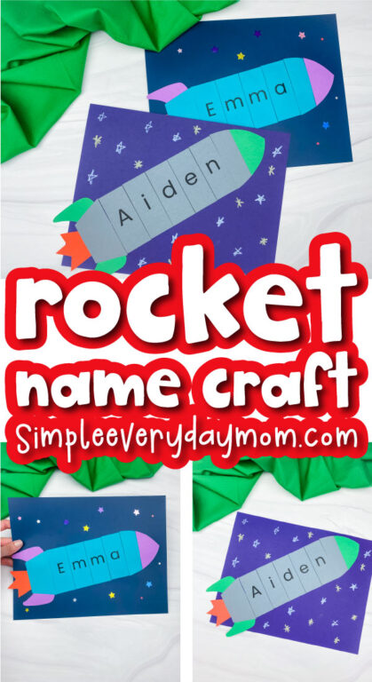 Awesome Rocket Ship Name Craft For Kids[Free Template]