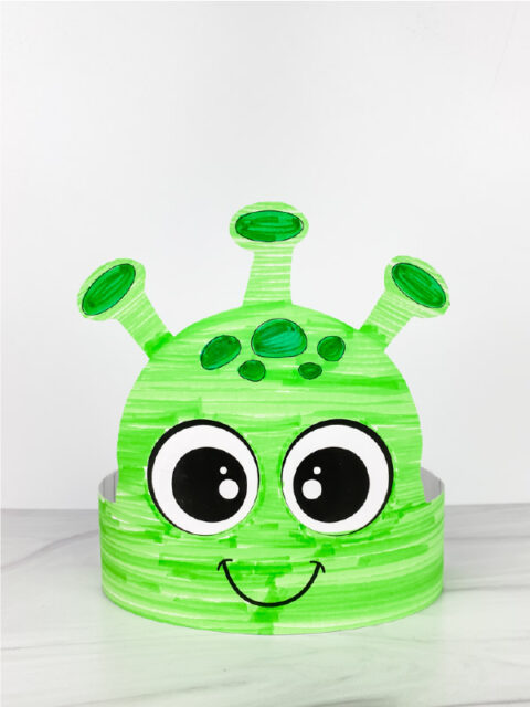 Alien Headband Craft For Kids [Free Template]