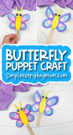 Butterfly Stick Puppet For Kids [Free Template]