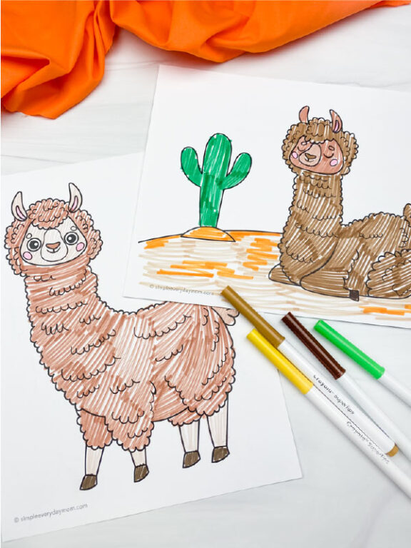Free Printable Llama Coloring Pages For Kids