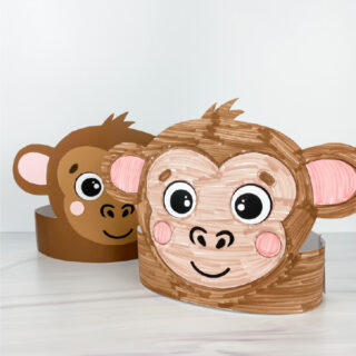 Monkey Headband Craft For Kids [Free Printable]