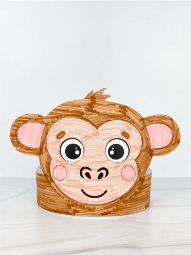 Monkey Headband Craft For Kids [Free Printable]