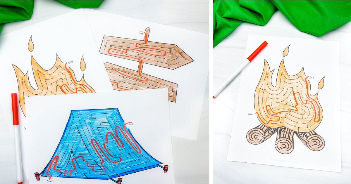Camping Maze Printables [Free Download]
