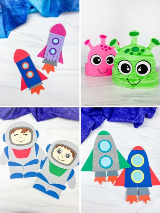 Shape Rocket Craft For Kids [Free Template]