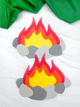 Paper Campfire Craft For Kids [Free Template]