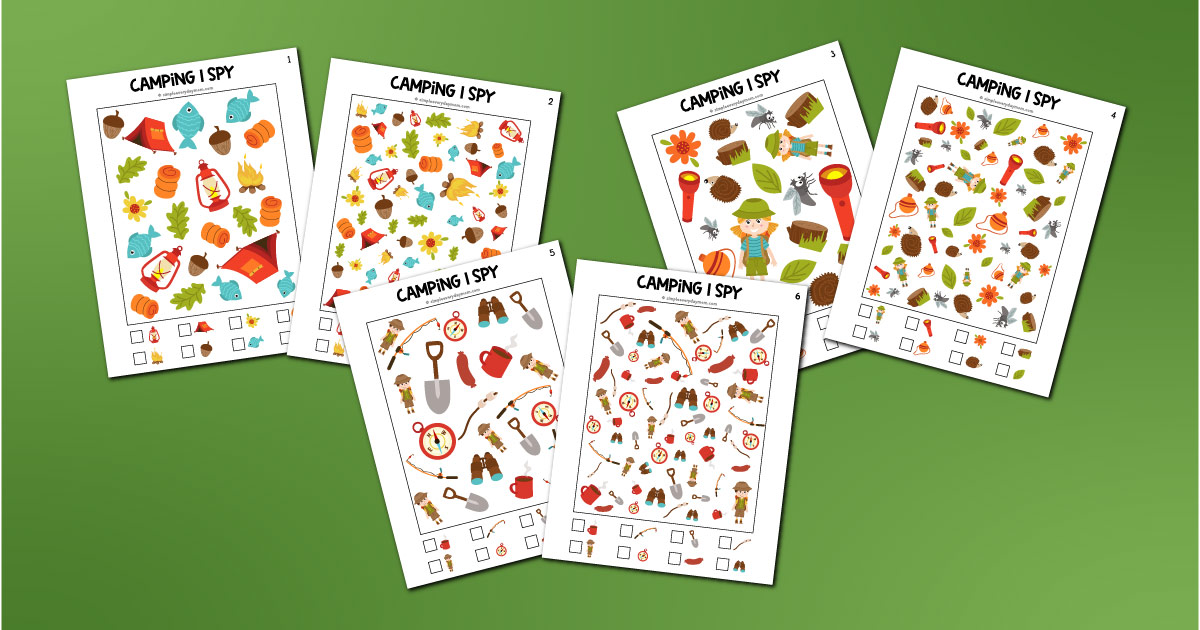 I Spy Camping Printables For Kids