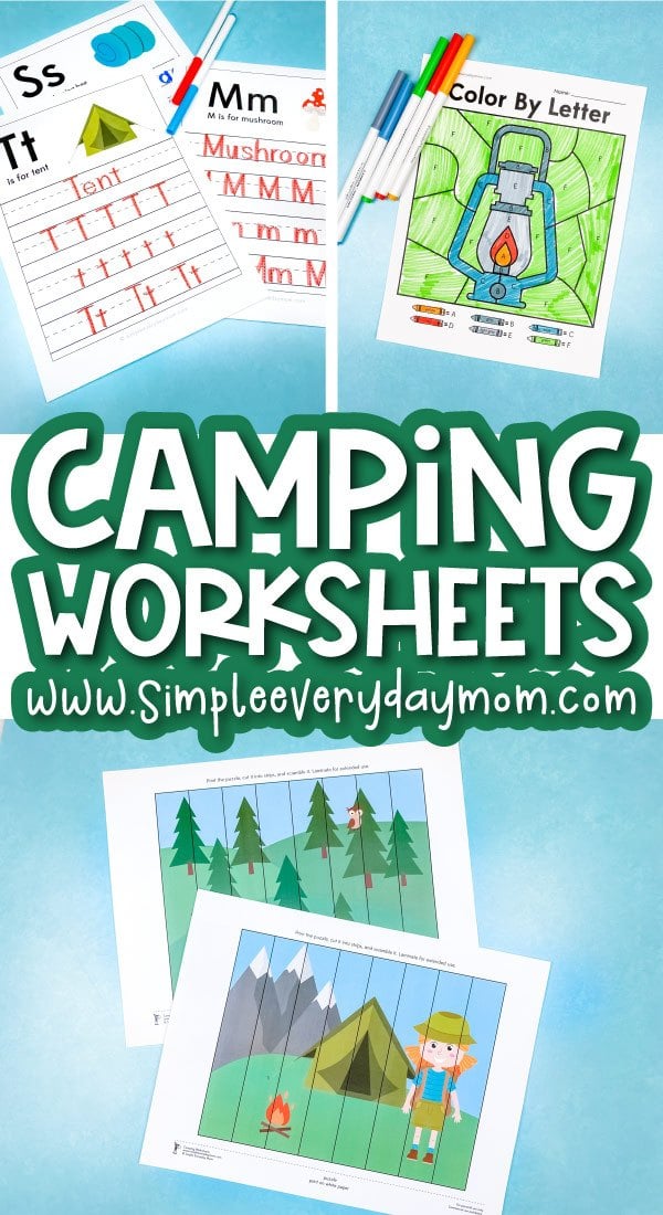 25 Camping Worksheets For Preschool & Kindergarten