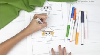 Scarecrow Toilet Paper Roll Craft [Free Template]